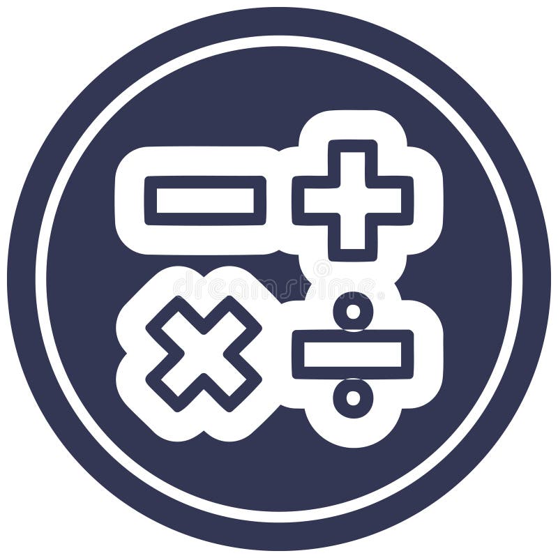 Math symbols icon stock vector. Illustration of multiply - 147620346