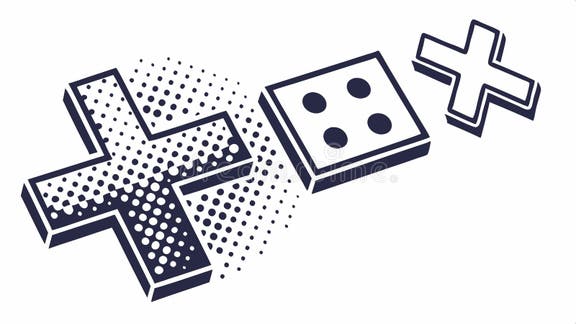 Math Symbols, Plus and Cross and Calculation Signs Vector Design ...