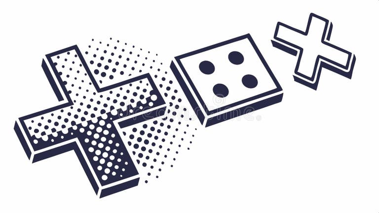 Math Symbols, Plus and Cross and Calculation Signs Vector Design ...