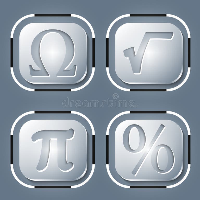 Math symbols stock vector. Illustration of omega, frame - 62843360