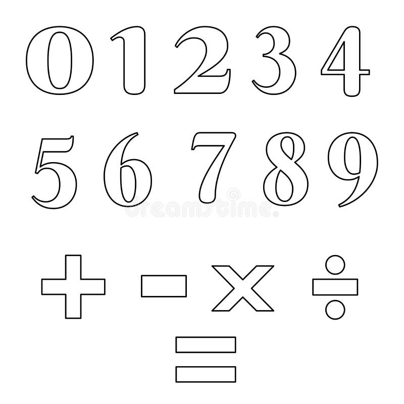 Math Symbols VectorÂ and Math Icons Stock Vector - Illustration of ...