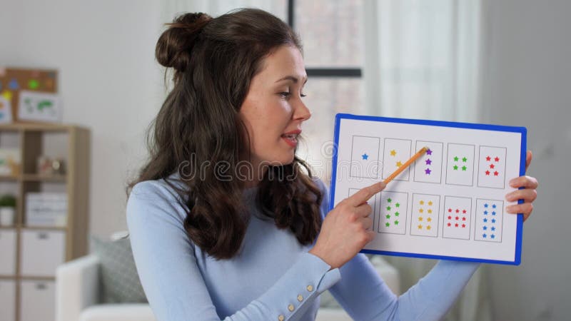 Math Teacher Having Online Class at Home Stock Footage - Video of ...