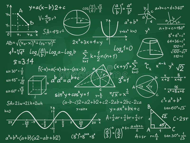 Math Formula. Mathematics Calculus on School Blackboard Stock Vector ... Math Formula. Mathematics Calculus on School Blackboard Stock Vector ...