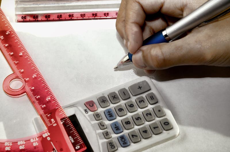 Math stock image. Image of length, calculator, learning - 49761111