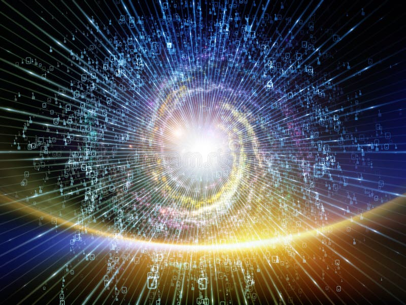 Unfolding of Numbers stock illustration. Illustration of grid - 112905508