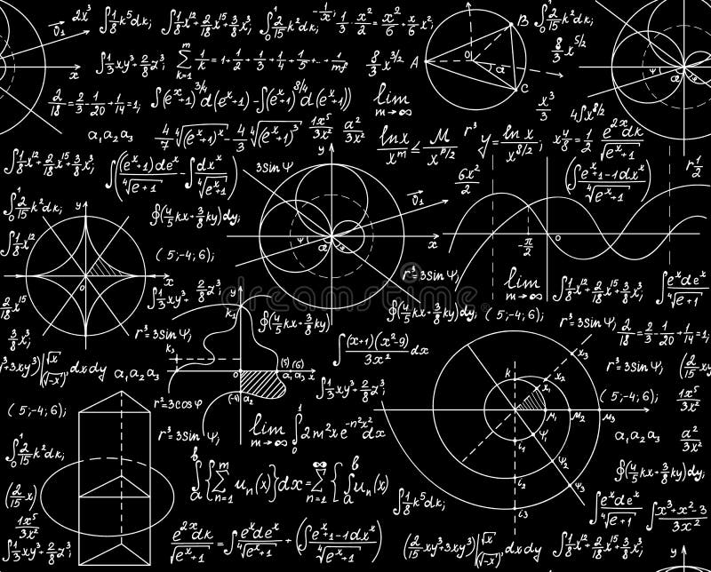 Math Vector Endless Texture with Handwritten Formulas, Plots, Figures ... Math Vector Endless Texture with Handwritten Formulas, Plots, Figures ...