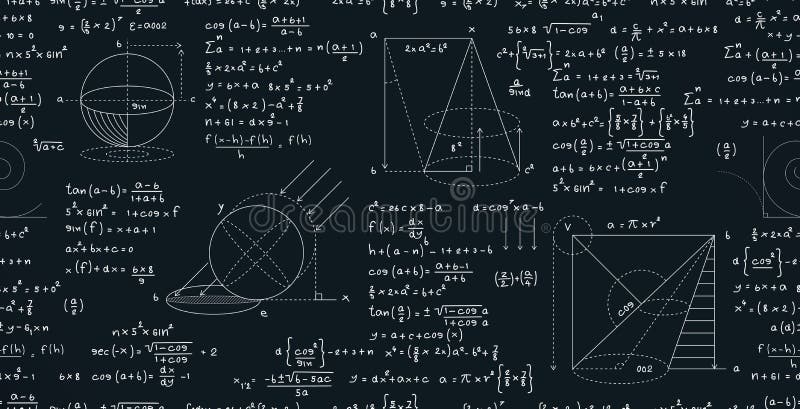 Seamless math formula. stock vector. Illustration of knowledge - 286971584