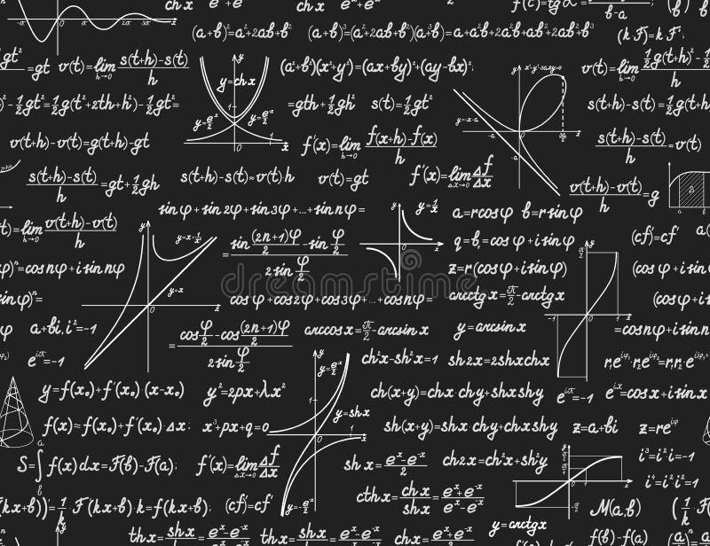 Math Vector Seamless Pattern with Calculations Stock Vector ...