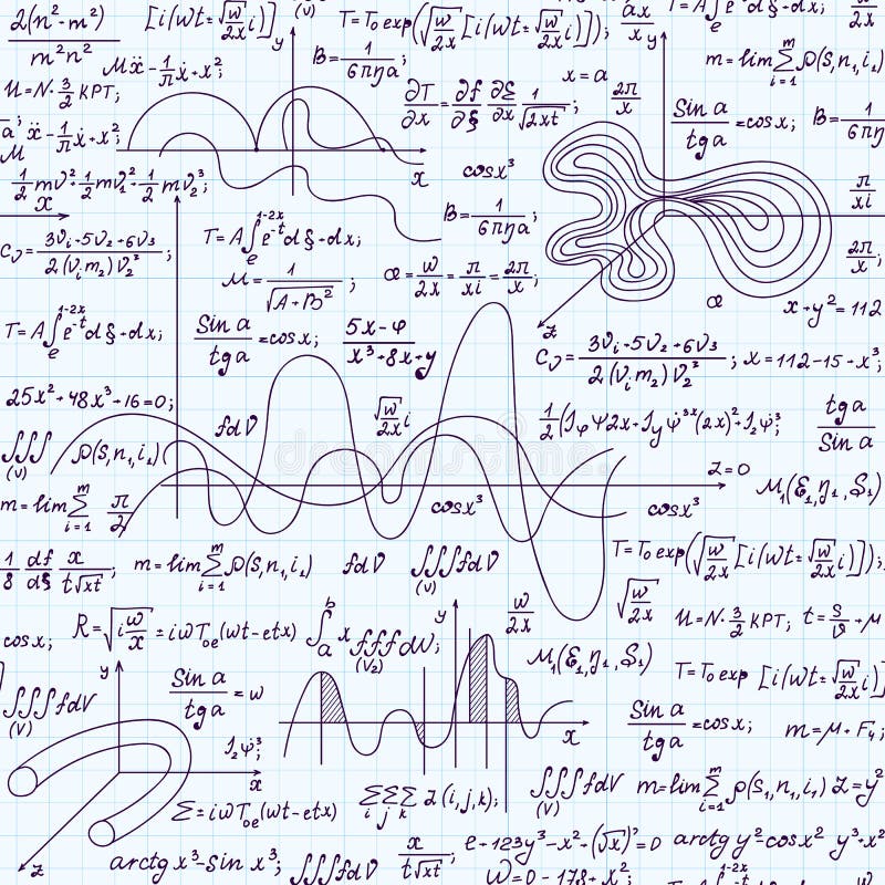 Math Vector Seamless Pattern with Formulas, Figures and Equations ... Math Vector Seamless Pattern with Formulas, Figures and Equations ...