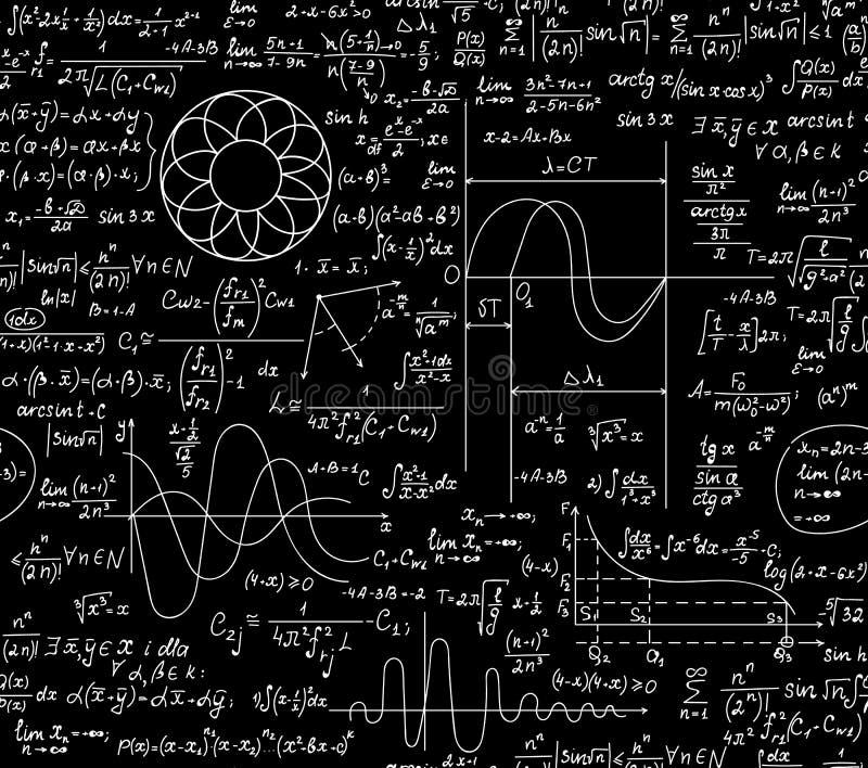 Math Vector Seamless Pattern with Handwritten Physics and Algebraic ... Math Vector Seamless Pattern with Handwritten Physics and Algebraic ...
