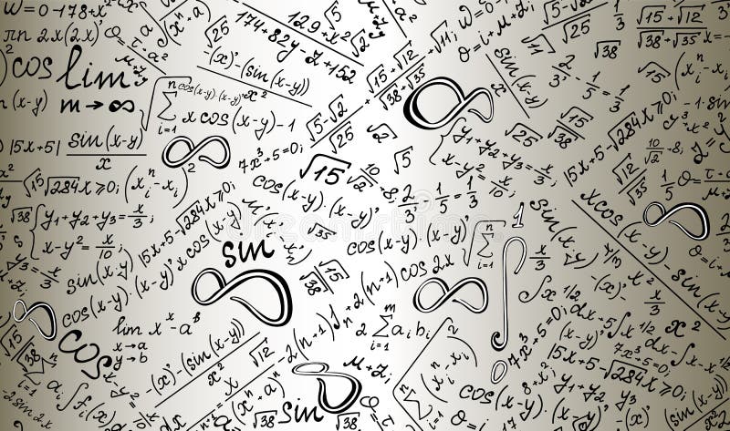 Math Vector Seamless Pattern with Infinity Signs and Other Formulas and ...