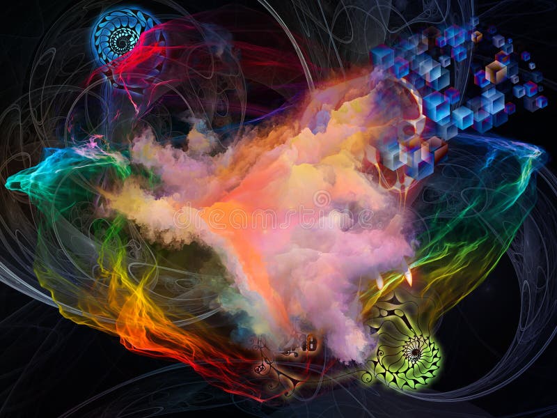 Math Visualization Backdrop Stock Illustration - Illustration of ...