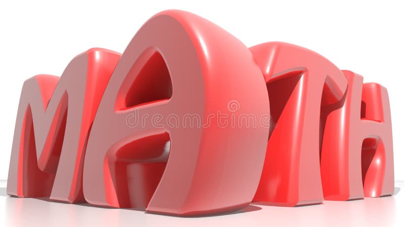 The Word Math In Bubble Letters