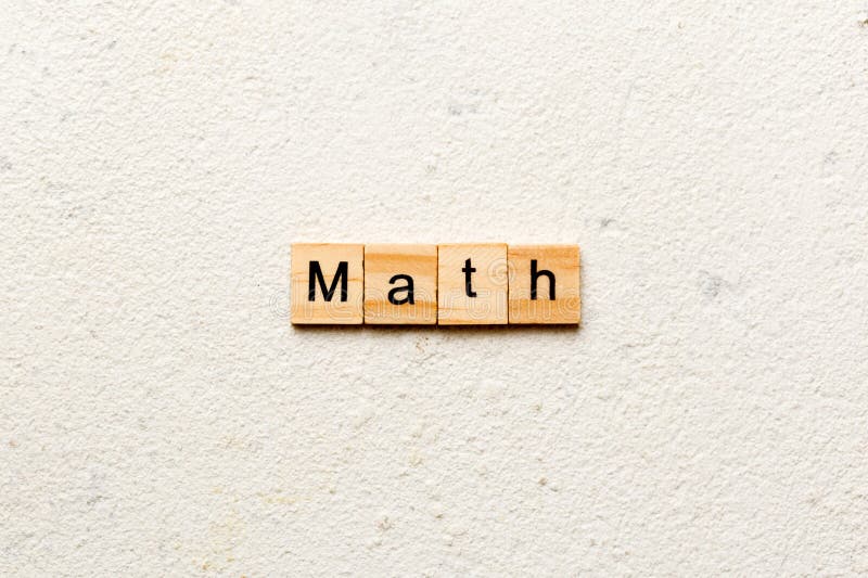 Math Word Written on Wood Block. Math Text on Table, Concept Stock ...