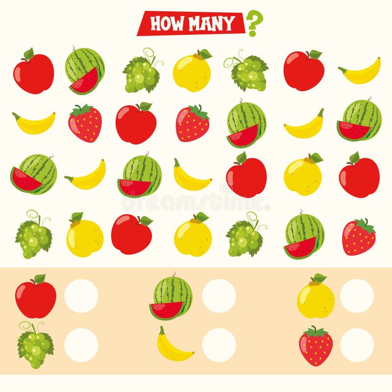 Math Worksheet Design for Kids Stock Illustration - Illustration of ...