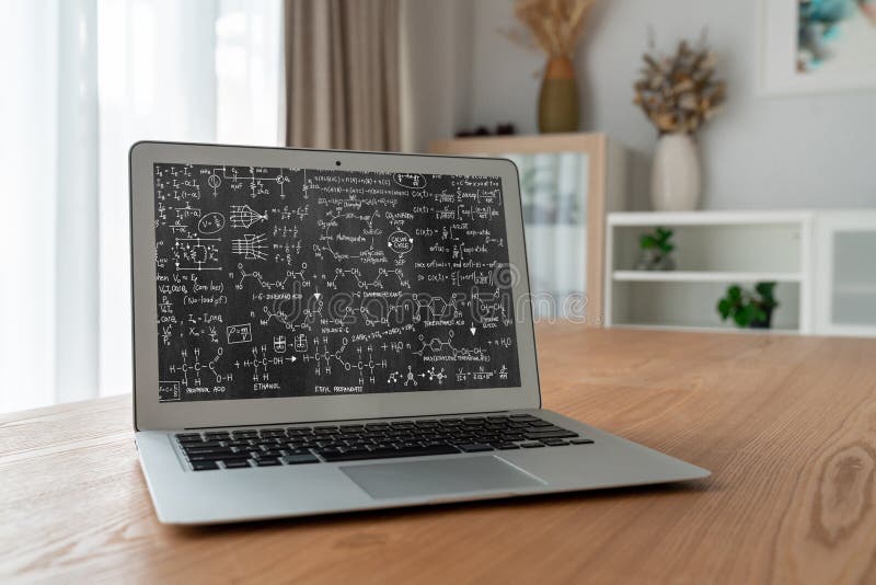 Mathematic Equations and Modish Formula on Computer Screen Stock Photo ...