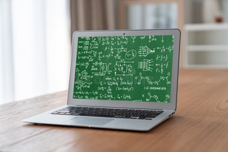 Mathematic Equations and Modish Formula on Computer Screen Stock Photo ...