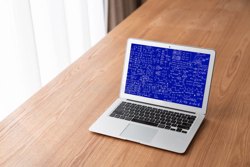 Mathematic Equations and Modish Formula on Computer Screen Stock Photo ...