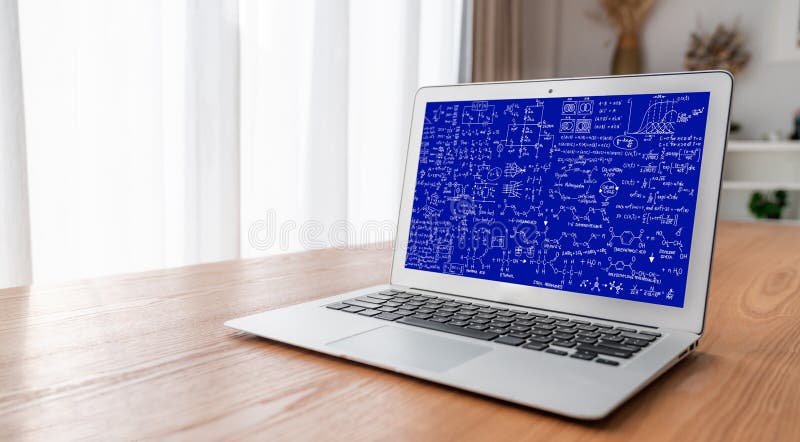 Mathematic Equations and Modish Formula on Computer Screen Stock Photo ...