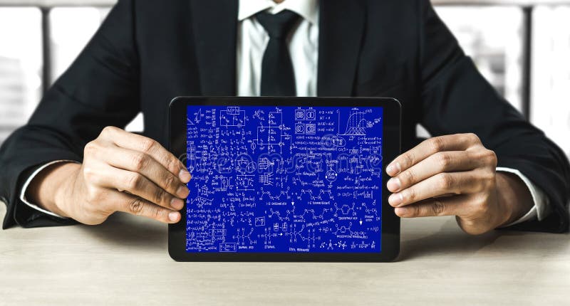 Mathematic Equations and Modish Formula on Computer Screen Stock Photo ...