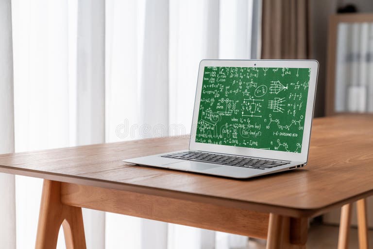 Mathematic Equations and Modish Formula on Computer Screen Stock Photo ...