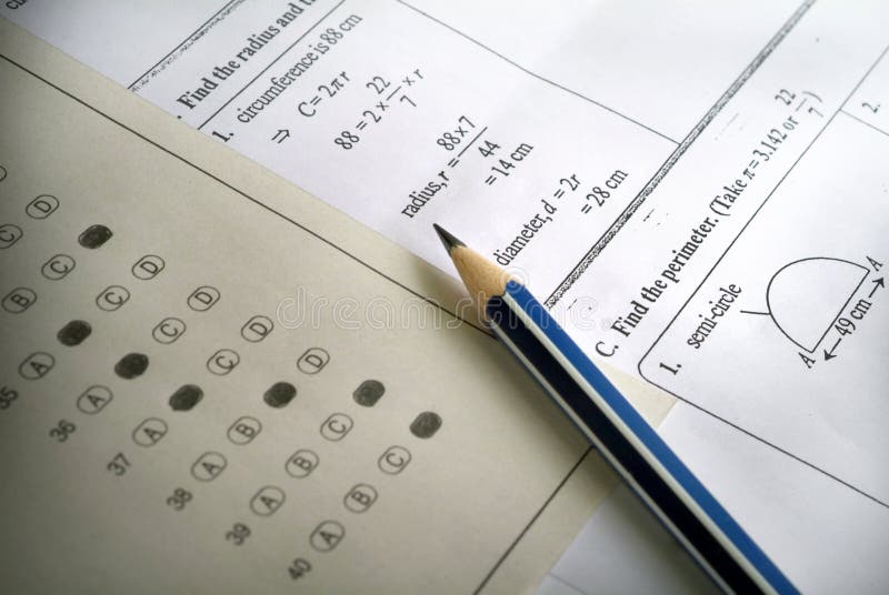 Mathematic exam paper stock photo. Image of paper, formula - 5359606