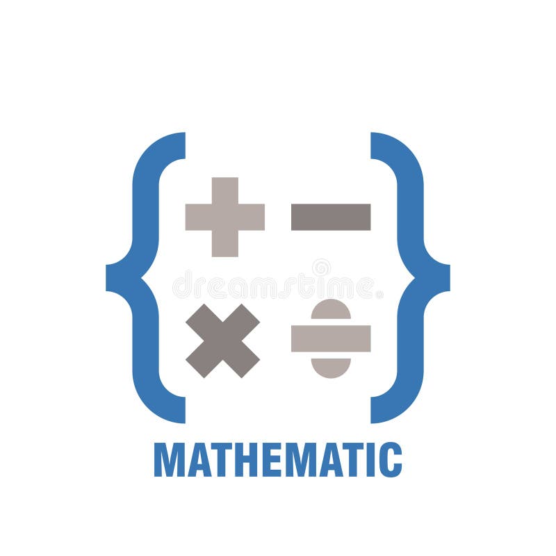 Mathematic Subject Icon. Vector Illustration Decorative Design Stock ...