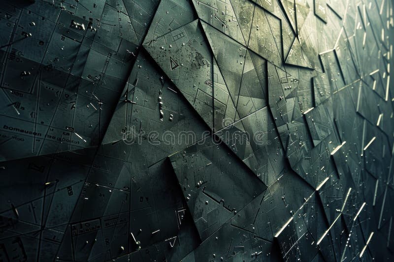 Mathematical Abstraction. Geometric Shapes and Formulas Concept Stock ...