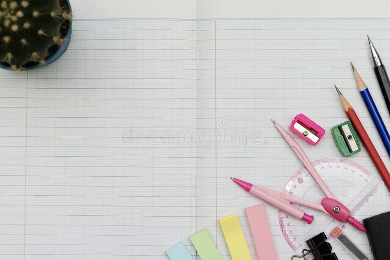 Math Graphic Tools Concept. Stock Image - Image of protractor, notes ...