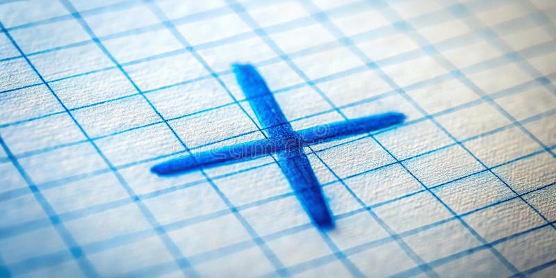 Mathematical Addition Concept a Plus Sign on a Notebook Demonstrating ...