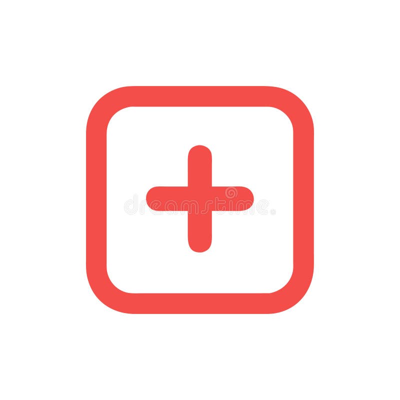 Mathematical Addition Symbol Icon for Learning Stock Illustration ...