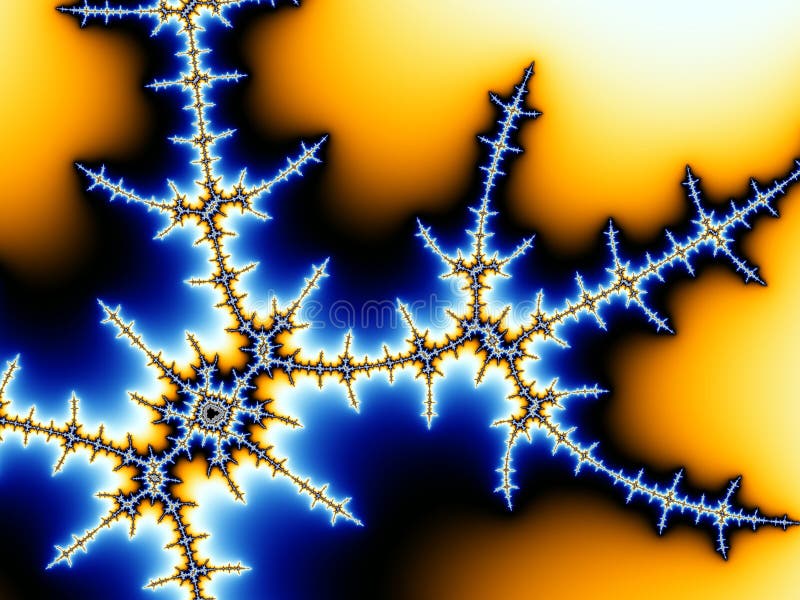 Mathematical Art - Fractal Structure Stock Illustration - Illustration ...