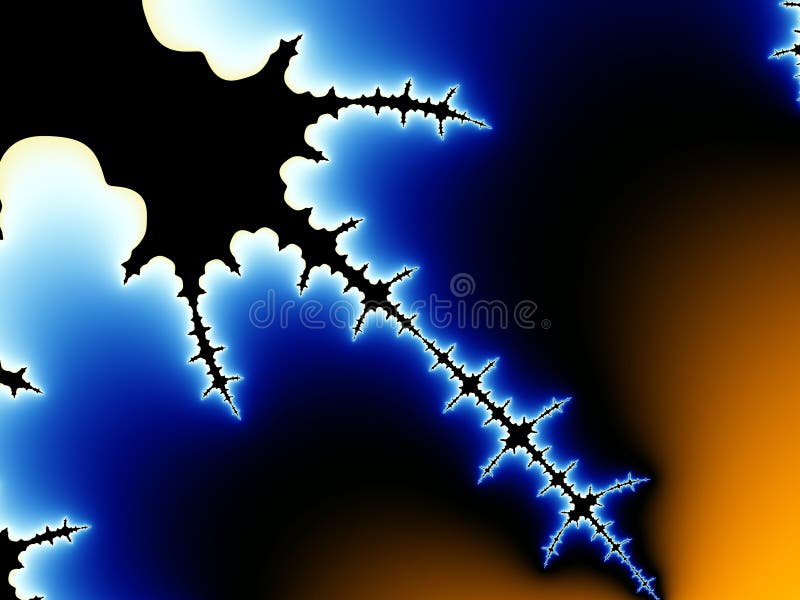 Mathematical Art - Fractal Structure Stock Illustration - Illustration ...