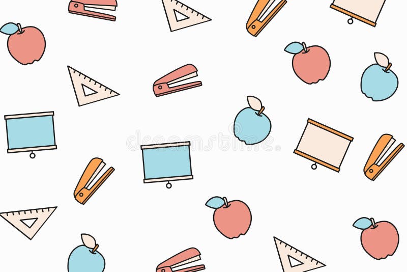 Mathematical Background Decorated with Various Subjects. Stock ...