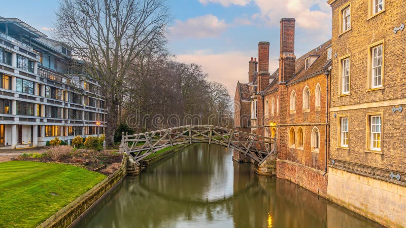 Mathematical Bridge in Cambridge, England Stock Image - Image of bridge ...