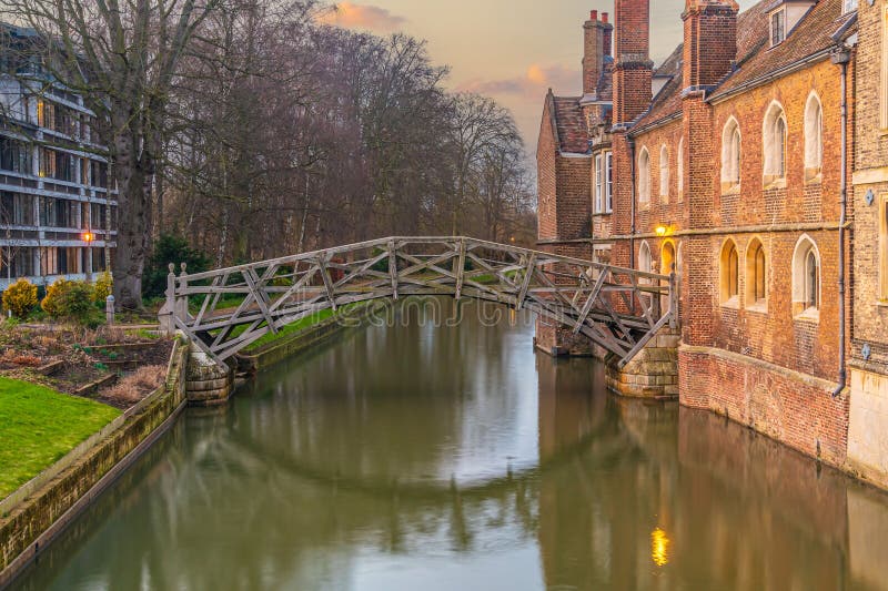 Mathematical Bridge in Cambridge, England Stock Image - Image of united ...