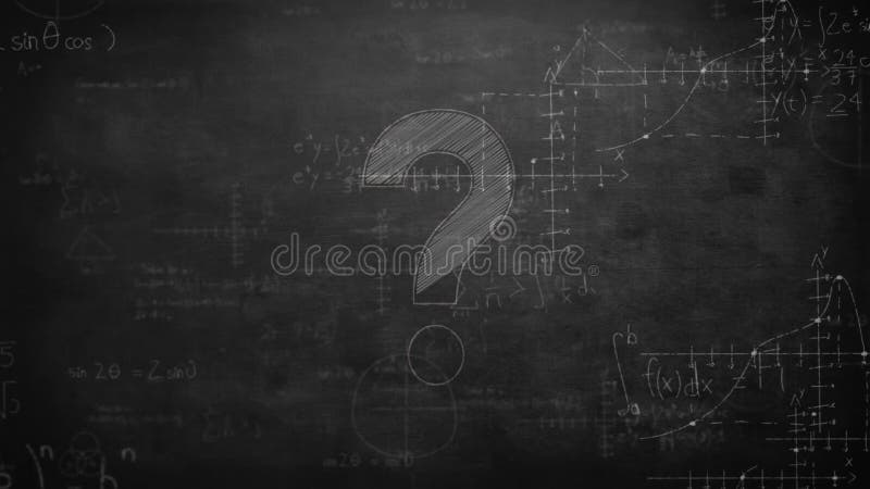Question Mark Symbol and Mathematical Equations Against Diverse School ...