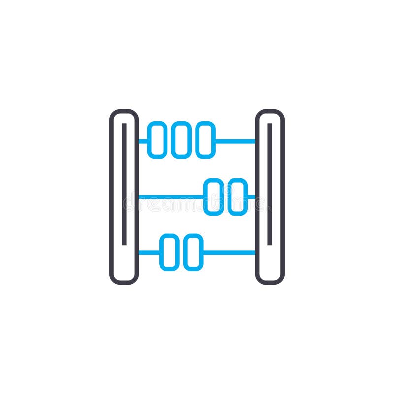 Mathematical Calculations Vector Thin Line Stroke Icon. Mathematical ...