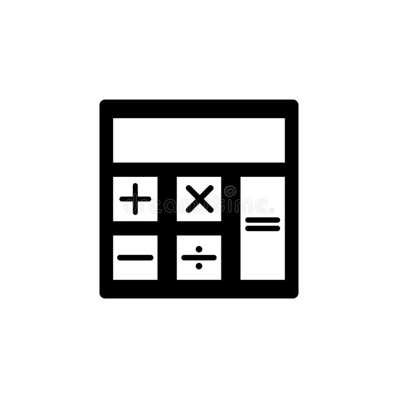 Mathematical Calculator Flat Vector Icon Stock Vector - Illustration of ...
