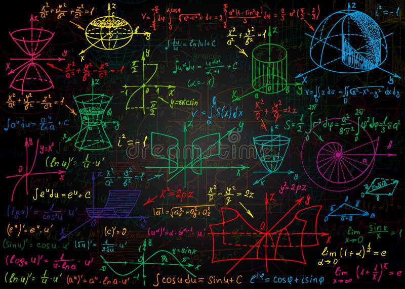 Formulas Drawn Black Chalkboard Stock Illustrations – 85 Formulas Drawn ...