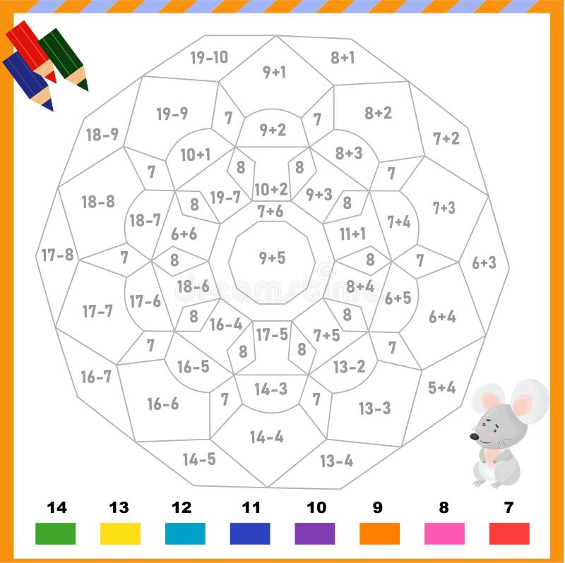 Mathematical Coloring for Addition and Subtraction. Abstract Geometric ...
