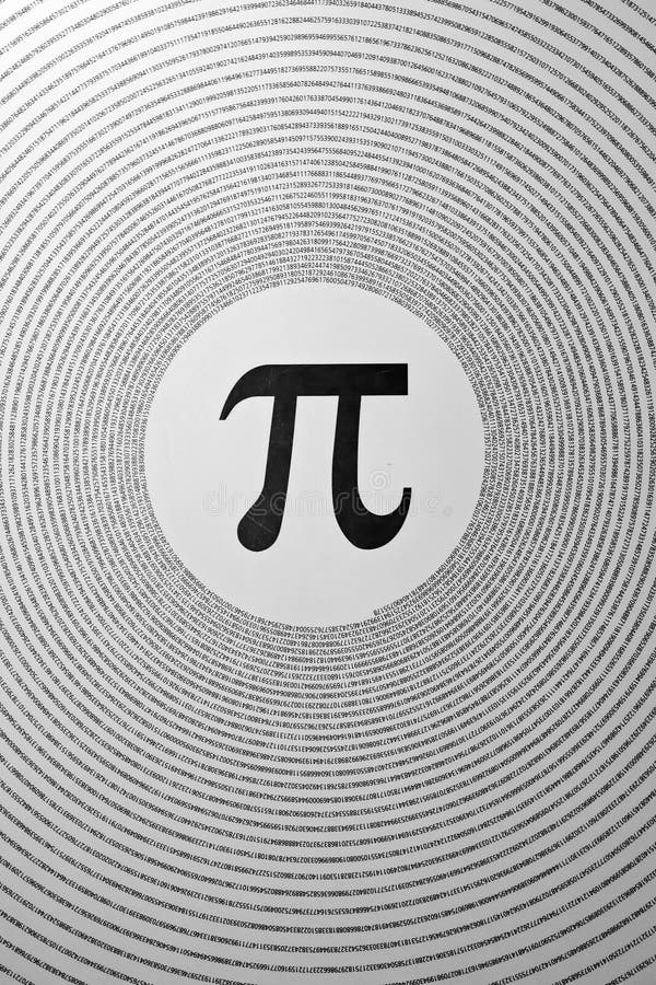 The Mathematical Constant Pi Stock Illustration - Illustration of ...