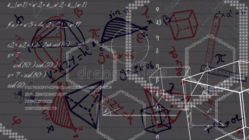 Mathematical Diagrams Against Mathematical Equations on White Lined ...