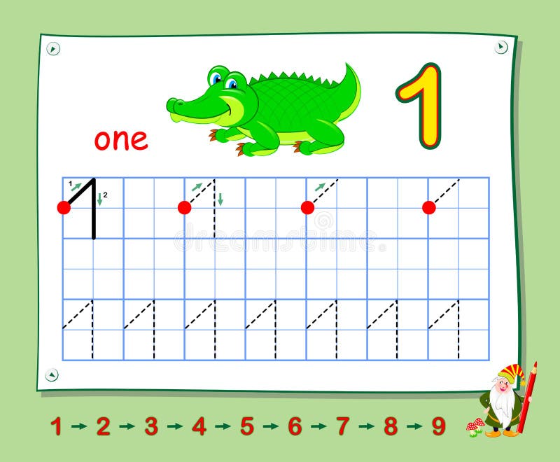 Mathematical Education for Little Children. Learn Write Numbers ...