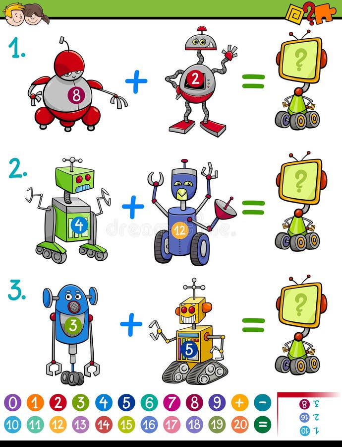Mathematical Educational Game Stock Vector - Illustration of game ...
