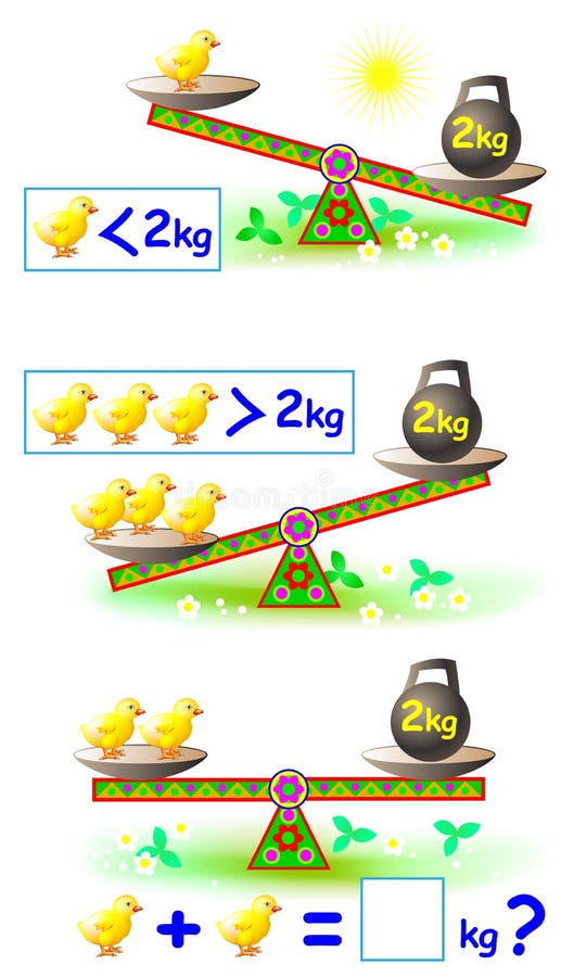 Mathematical Educational Page for Children with Numbers. Stock Vector ...