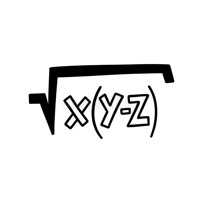 Mathematical Equation, Formula. Vector Black and White Stock Vector ...