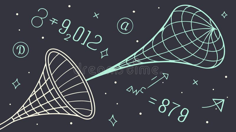 Mathematical Equation and Geometric Shapes, STEM Education Icon Vector ...