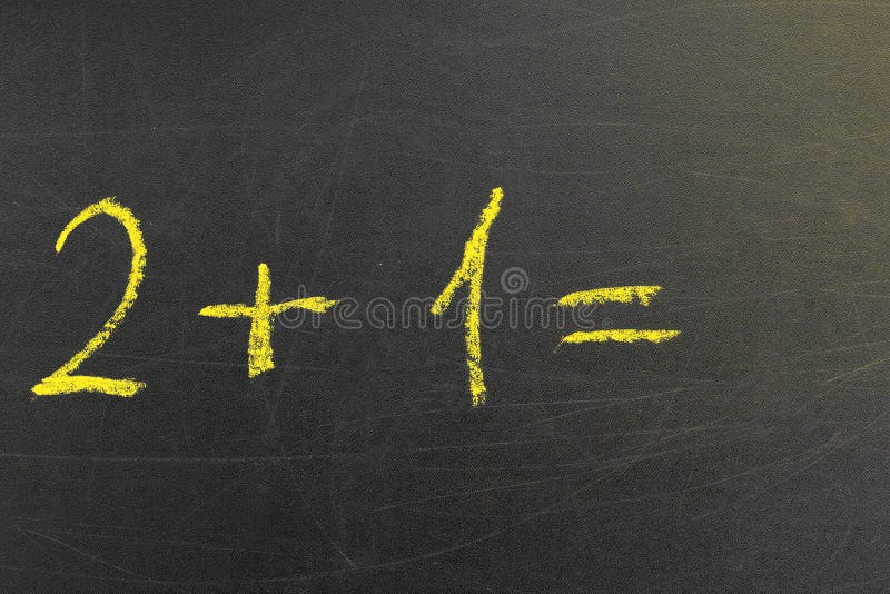 Math Formula Was Handwritten by a Kid in the School on the Blackboard ...