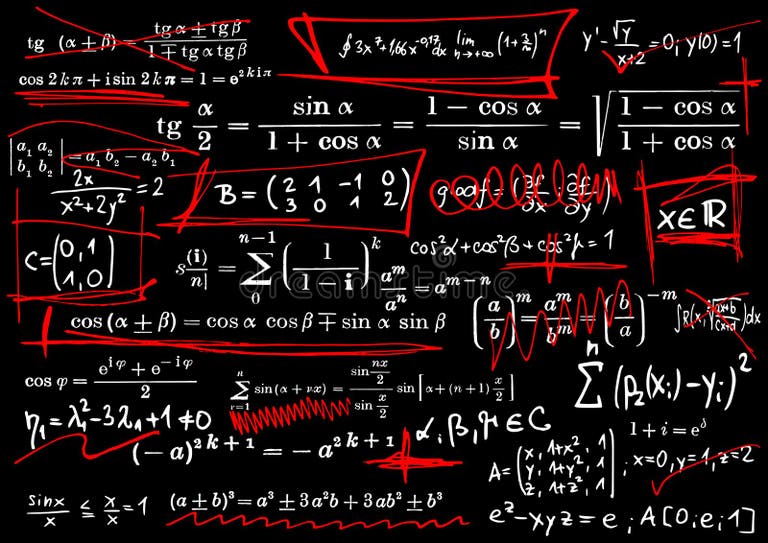 Mathematical Equations Black Background Stock Illustrations – 1,139 ...